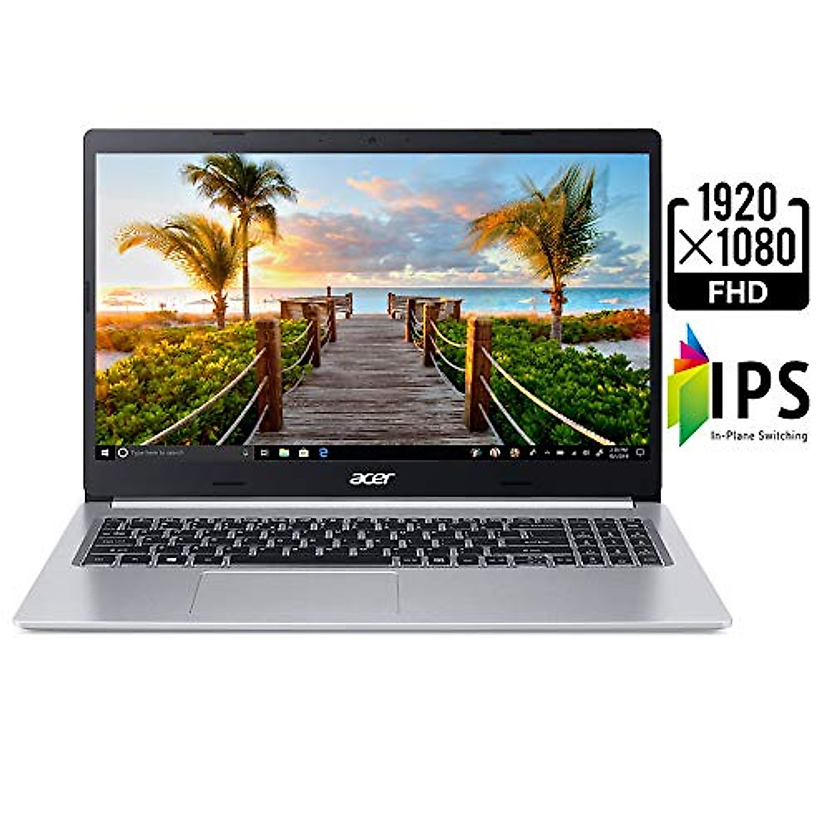 Acer Aspire 5 Slim Laptop, 15.6" Full HD IPS Display, 8th Gen Intel Core i3-8145U, 4GB DDR4, 128GB PCIe Nvme SSD, Backlit Keyboard, Windows 10 in S Mode, A515-54-30BQ