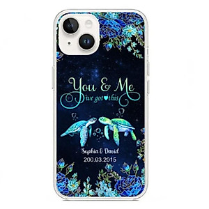 Turtle Couple I Wish I Could Turn Back The Clock, I'd Find You Sooner and Love You Longer Personalized Phone case Multicolor