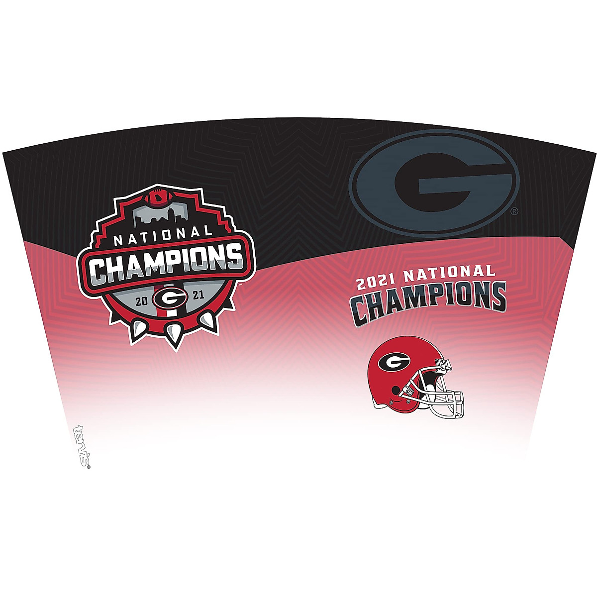 Tervis University of Georgia Bulldogs 2021 College Football National Champions Made in USA Double Walled Insulated Tumbler, 1 Count (Pack of 1), Ombre - Classic