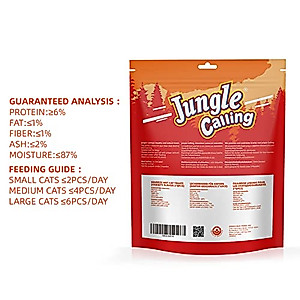 Jungle Calling Lickable Wet Cat Treats, Grain-Free, Squeezable Creamy Cat Treats for Adult & Senior Cats, 0.5 Ounces in Each 18 Tubes, 3 Flavor Variety