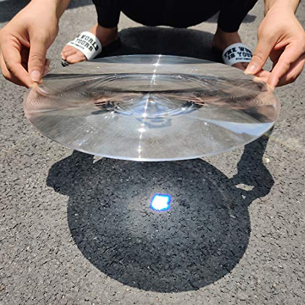 2-Pack Large Fresnel Lenses Φ300mm(11.81") Focal Length 600mm Acrylic Magnifier for Solar Heating,Solar Cooking,Visual Education. (Focal Length 600mm)