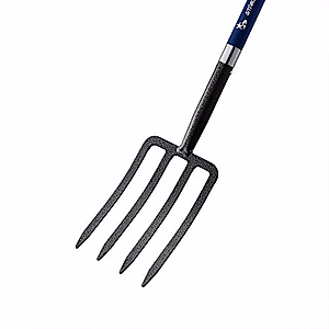 Mujocooker 4-Tine Spading Digging Fork, Garden Digging Spading Fork Forged Steel with D-Grip Handle 41“