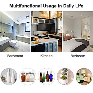 OwnMy Bathroom Shower Shelf Stainless Steel Bath Kitchen Basket Shower Caddy Rack, Rustproof Metal Bathroom Storage Floating Shelves Wall Mounted Shower Corner Rectangular Shelf - 16 Inch Black