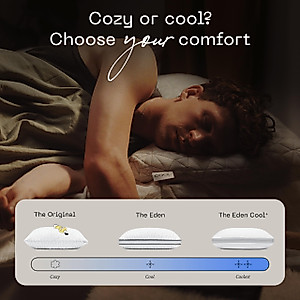 Coop Home Goods Original Loft Pillow Queen Size Bed Pillows for Sleeping - Adjustable Cross Cut Memory Foam Pillows - Medium Firm Back, Stomach and Side Sleeper Pillow - CertiPUR-US/GREENGUARD Gold