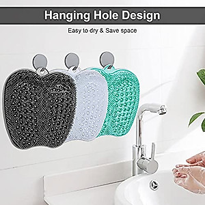 HONYIN XL Size Large Shower Foot Scrubber Mat - Cleans，Exfoliation，Massages Your Feet Without Bending, Foot Circulation & Relieve Tired Feet, Foot Scrubber for Use in Shower with Non-Slip Suction Cups
