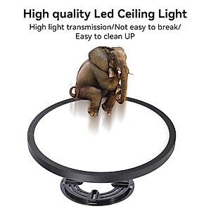 RGZZUP 28W LED Flush Mount Ceiling Light, Shell 3 Color Changeable (3000K/4000K/6000K),120V Slim Surface Mount Ceiling Light Lighting Fixture for Kitchen Bedroom Living Room (Black-4 Pack)