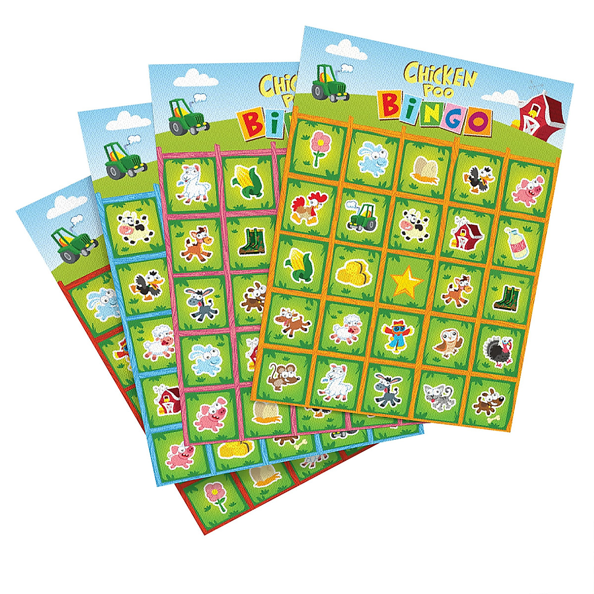 Goliath Chicken Poo Bingo Game - Wind-Up Chicken Drops Poos On Bingo Game Board - Ages 4 and Up, 2-4 Players