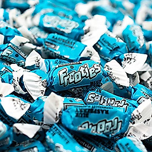 Bulk Blue Raspberry Flavor Tootsie Roll Frooties Chewy American Taffies Candy Individually Wrapped In Resealable Assortit Bag 5 Lb 735+pcs (80-Oz) - Made In USA