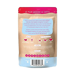 Kubo Tea, Organic High Energy Ice Tea, High Caffeine Blend, 20 Servings (155mg Caffeine each), Pillow Tea Bags, Kraft Packaging, Healthy Coffee Substitute (Raspberry)