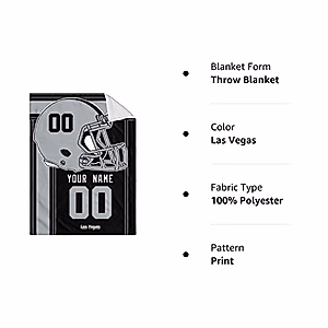 ANTKING Plush Throw Blanket Las Vegas Custom Any Name and Number for Men Women Youth Gift