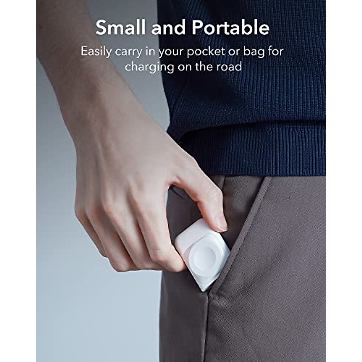 ESR Portable Charger for Apple Watch, Certified Made for Apple Watch, Small and Portable, Magnetic Cover, Fast Magnetic USB-C Charging for Apple Watch Ultra, Series 8/7/6/5/4/3/2/1, and SE