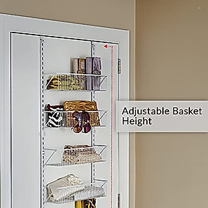 ClosetMaid 97535 Adjustable Wall & Door 8-Tier Basket Organizer, 18", , White