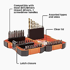 beyond by BLACK+DECKER Drill Bit Set / Screwdriver Bit Set, 46-Piece (BDA46SDDDAEV)