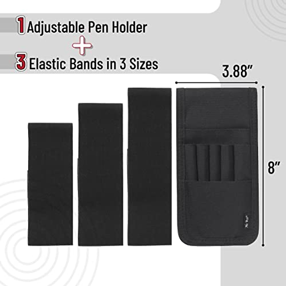 Mr. Pen Adjustable Elastic Band Pen Holder for Hard Cover Journals & Planner - Pen Sleeve Notebook & Pencil Holder