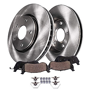Detroit Axle - Front Brake Kit for Ford Fusion Mazda 6 Lincoln MKZ Zephyr Mercury Milan Disc Brake Rotors Ceramic Brakes Pads Replacement Brake Kit