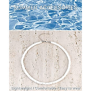 Wowshow Shell Necklace, Puka Shell Necklace for Men Women Seashell Choker Necklace Smooth Shell Chip Summer Necklace 14 Inches