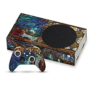 Head Case Designs Officially Licensed Ed Beard Jr Wizard Friendship Dragons Vinyl Sticker Gaming Skin Decal Cover Compatible with Xbox Series S Console and Controller Bundle