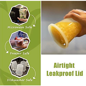 Tokuyo [24 Sets - 8 oz.] Plastic Deli Food Storage Containers With Airtight Lids Use for Microwave,Freezer,Dishwasher-Safe,BPA Free,Leakproof,Recyclable