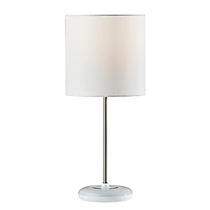 Adesso SL4905-02 Simplee Mia Table Lamp with Color Changing RGB Night Light Base, Touch Sensor Switch, USB Port, ETL Listed, 5ft, White