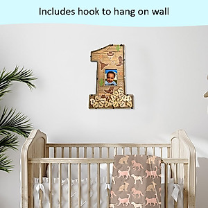 My First Rodeo Birthday - Cowboy - Cowgirl Birthday Birthday Centerpiece - 1st Birthday Decorations - Guest Book Alternatives -First Birthday Number One Shaped Photo Frame - 1st Rodeo Birthday Centerpiece Keepsake (My First Rodeo)