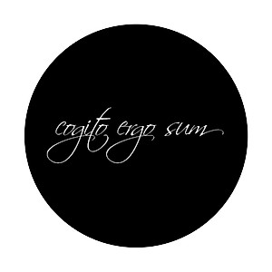 Cogito Ergo Sum Rene Descartes Calligraphic Gift Philosophy PopSockets PopGrip: Swappable Grip for Phones & Tablets