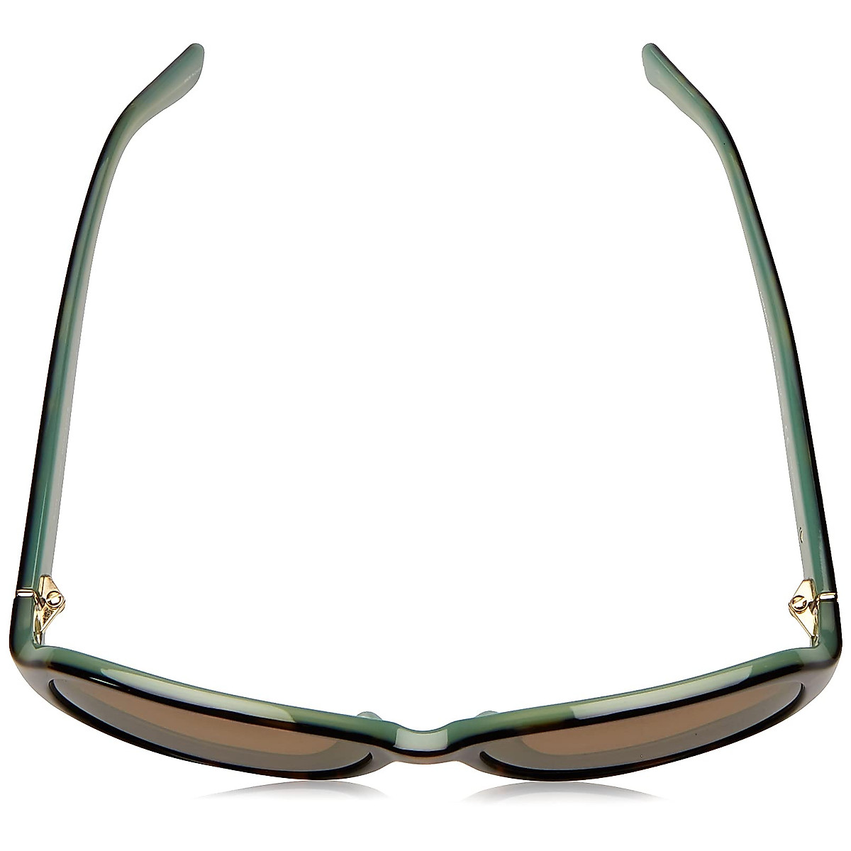 Kate Spade New York Women's Akira Rectangular Sunglasses, Tortoise Mint Polarized, 54 mm