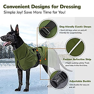 Zeaxuie Double-Layer Winter Dog Jackets, Dog Coats for Large Dogs Winter, Snowproof & Windproof Dog Sweater Coat for Medium, Large, Extra Large Dogs-2XL