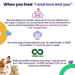 I AND LOVE AND YOU Naked Essentials Dry Cat Food - Chicken + Duck - Grain Free, Real Meat, No Fillers, Prebiotics + Probiotics, 3.4lb Bag (Pack of 2)