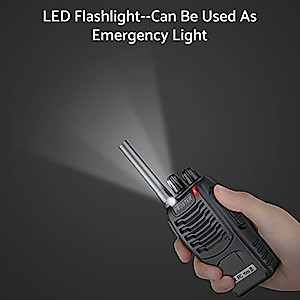 Proster Rechargeable Walkie Talkies 1 Pair, 16 Channel Long Range Two Way Radios with USB Charger Earpiece Mic, Handheld Walky Talky Transceiver 2 Pack