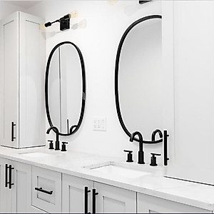 10 Pack Black Drawer Handles 7 1/2 inch Cabinet Pulls Full Length, 5inch Hole Spacing, Black Kitchen Cabinets Handles, Kitchen Drawer Pulls & Dresser Handles, Kitchen Hardware for Cabinets and Drawers