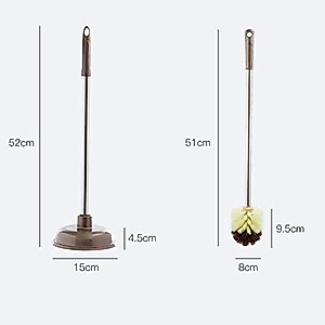 Toilet Bowl Brush Floor Standing Toilet Cleaner Brush Home Bathroom Manual Cleaning Tool Toilet Brush and Plunger Combo Set