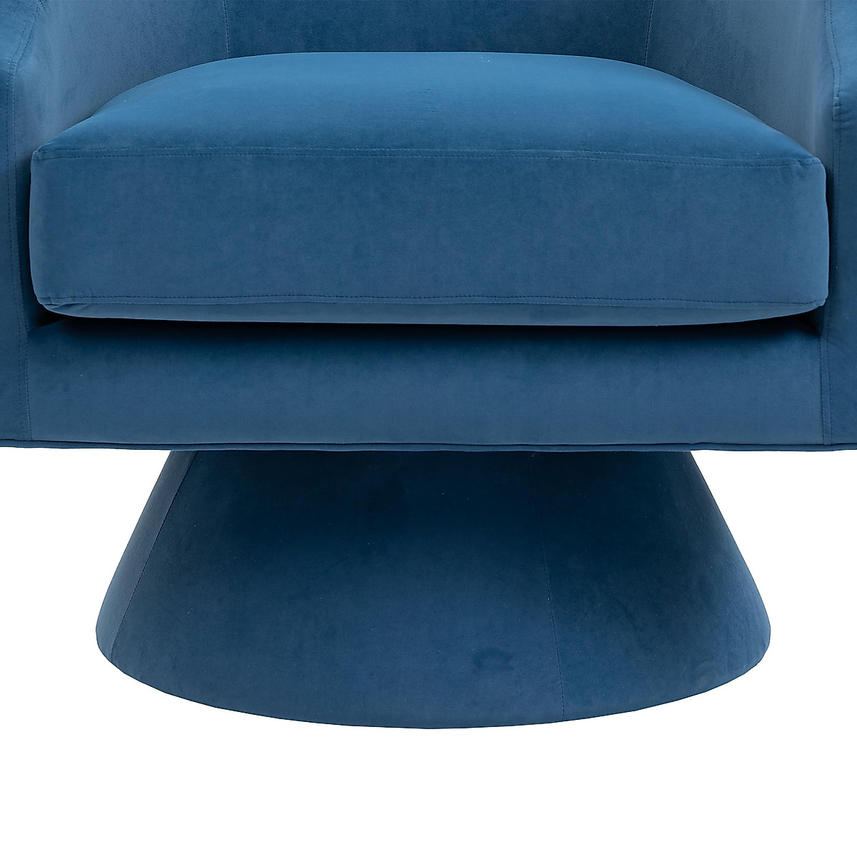 Warmiehomy Swivel Velvet Living Room Chairs Upholstered Accent Chair Round Barrel Arm Chair for Living Room Bedroom Lounge,Blue