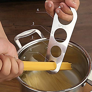 N-X Clear Pasta Storage Containers with Measuring Tool | Rectangular Pasta Containers | Spaghetti Noodles Container Storage | Pasta Canister Set | Kitchen & Pantry Organization