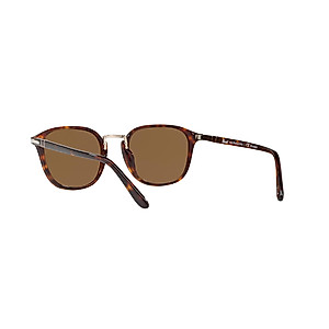 Persol PO3186S Round Sunglasses, Havana/Brown Polarized, 53 mm