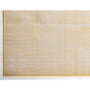 Unique Loom Tradition Collection Classic Southwestern Distressed Casual Design Area Rug, 5 ft x 8 ft, Yellow/Ivory