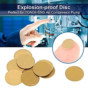 Explosion Proof Discs, 10pcs Explosion-Proof Rupture Disc for YONGHENG Air Compressor Pump 7 * 7 * 1mm