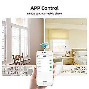 Blindsmart Smart Blinds Motor 110V Roller Shade DIY Motorization Kit for Window Blinds Compatible with Alexa Google Home Control for Roller Shade Tube 40/50/55 mm (50mm Tube, with 9-Channel Remote)