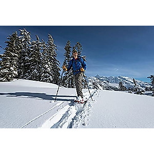 Crescent Moon All Terrian Unisex Snowshoe - Sawtooth 27 (Blue): Unisex All Terrain Snowshoe with Award Winning Single Loop Pull Binding, Stainless Steel Crampons and Heel Lifts