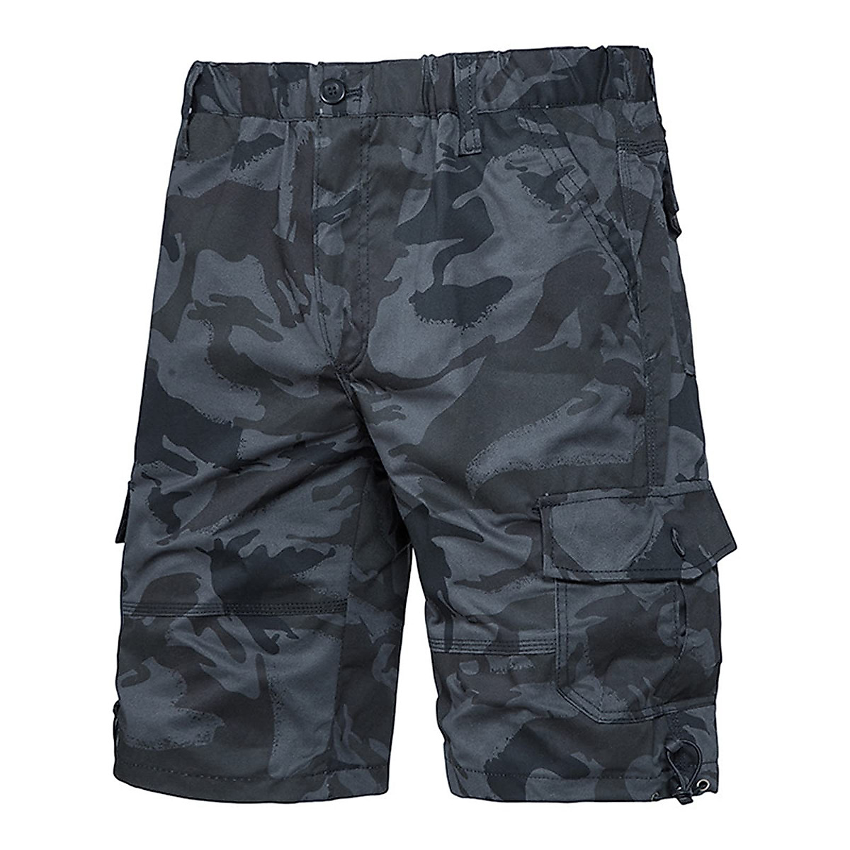 Mesh Shorts Men 7 Inch Shorts for Men Casual Summer Elastic Waist Cargo Shorts with Pockets Classic Fit Camouflage 5 Inch Inseam Shorts Linen Shorts for Women High Waisted Black 2X