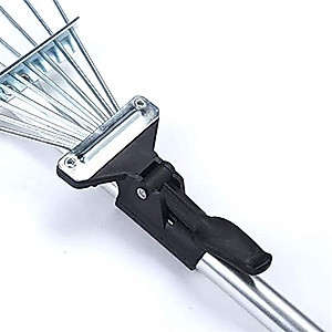 ZRSJ Leaf Fan Rake, Leaf Rake, Garden Leaf Rake with Retractable Gardening Weed Cleaner Rake for Leaf Grass Paddock Collecting Loose Debris in Lawn and Yard (Size : A)