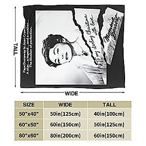 Joan Crawford Blanket Ultra-Soft Micro Fleece Blanket Warm Cozy Plush Bed Blanket Lightweight Sofa Throw Blanket