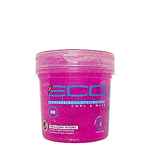 Eco Style Ecoco Hair Gel - Curl And Wave - Anti-Itch, Alcohol-Free Formula - Perfect Hold For Angled Or Tapered Sides - Ideal For Wavy Hair - No Flakes - Not Animal Tested - Moisturizes - 16 Oz