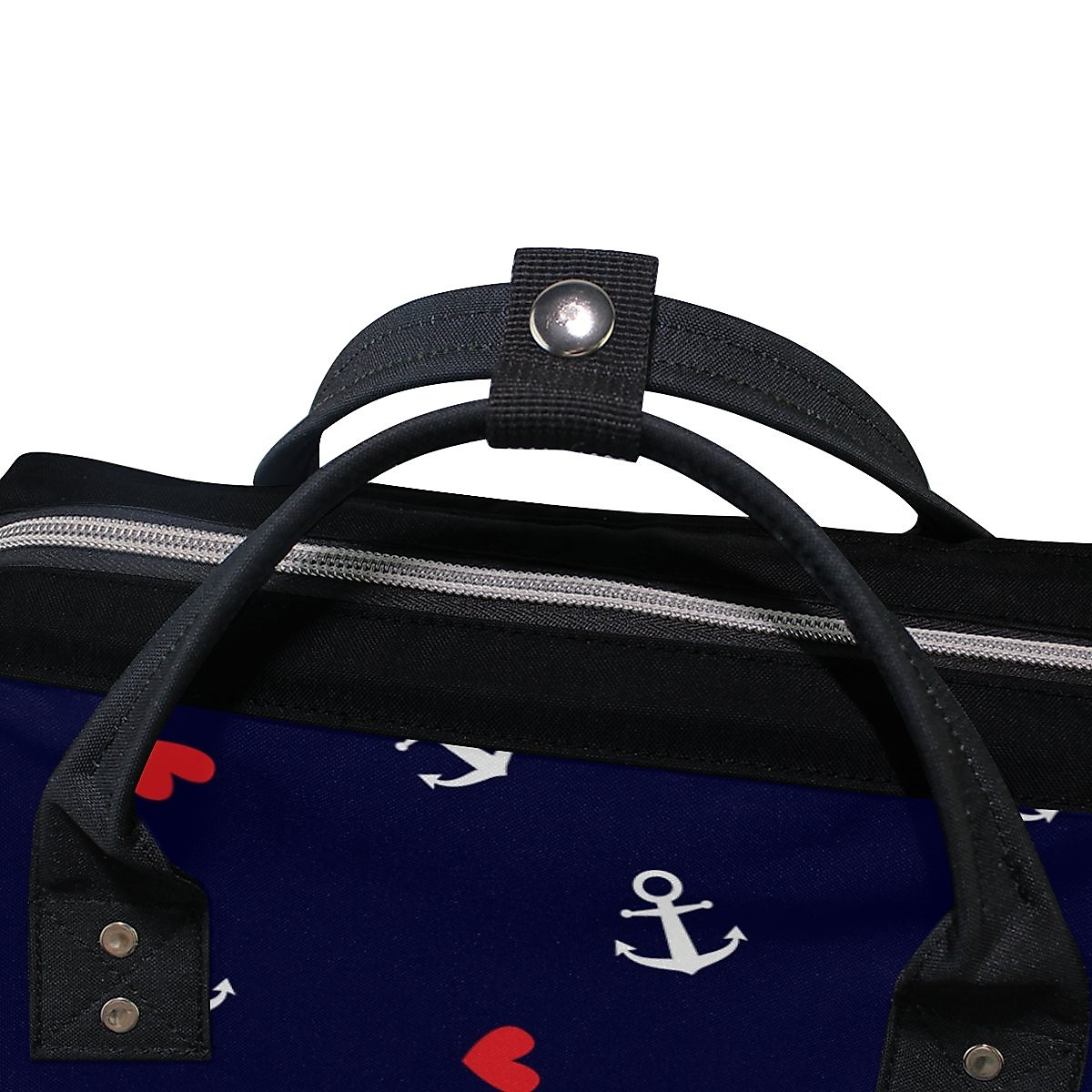 My Little Nest Large Capacity Diaper Bag Cute Anchors Sailboat Durable Multi Function Travel Backpack for Mom Girls