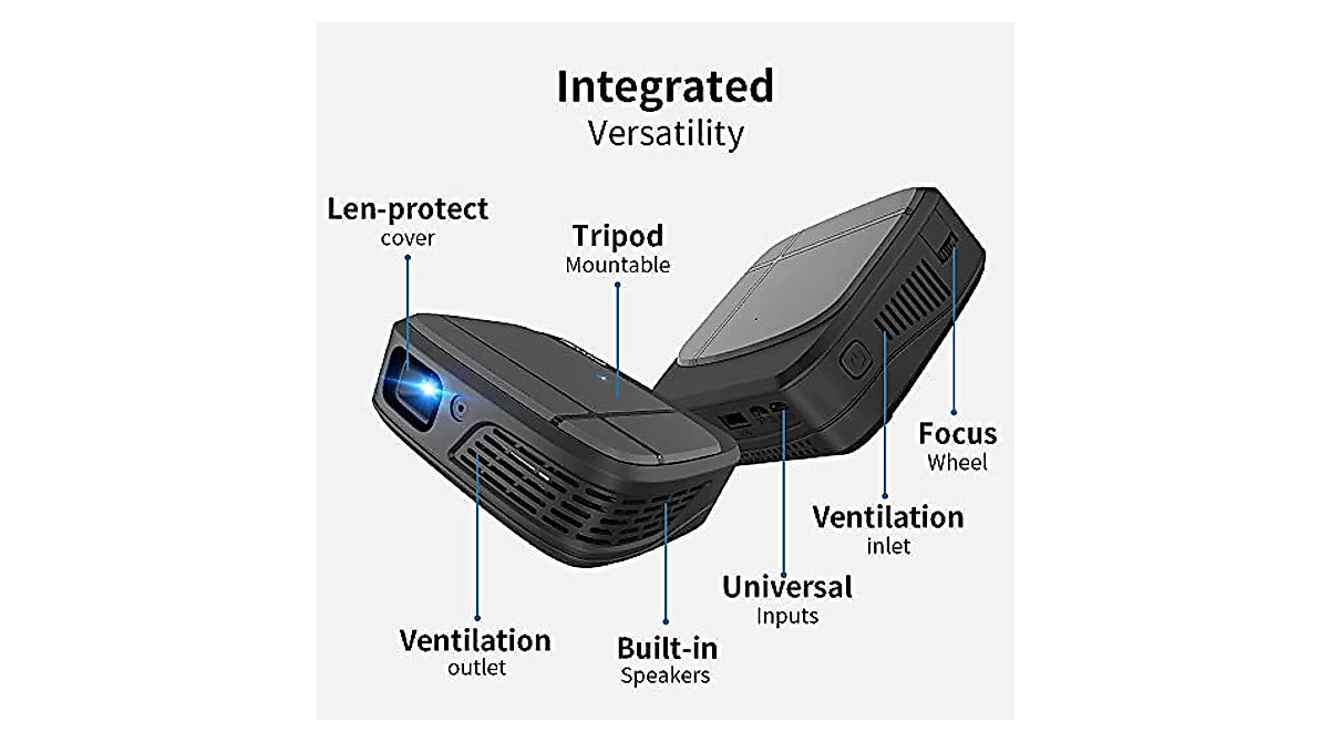 Pocket DLP Mini Projector 3D WiFi Full HD 1080P Home Theater