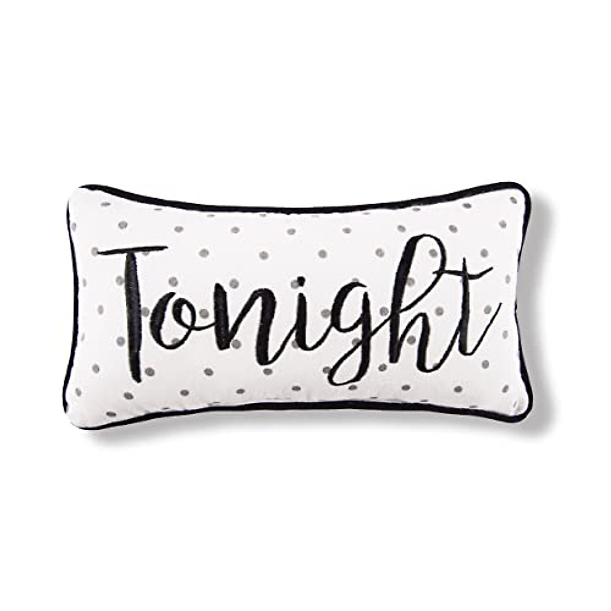 C&F Home Small 6" x 12" Tonight/Not Tonight Embroidered Reversible Pillow Polka Dot Funny and Romantic Decor Decoration Accent Throw Pillow for Bridal Shower Anniversary Bachelorette Party 6" x 12"