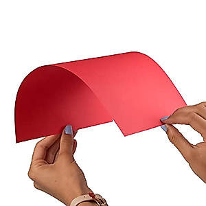 JAM PAPER Colored 24lb Paper - 90 gsm - 8.5 x 11 - Red Recycled - 50 Sheets/Pack