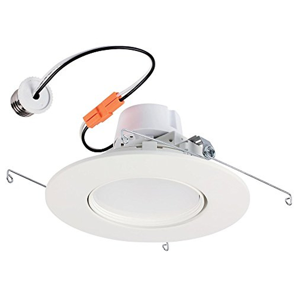 Westinghouse 5084000 80-Watt Equivalent 6-Inch Sloped Recessed LED Downlight Dimmable Warm Energy Star Light Bulb with Medium Base, 1 Count (Pack of 1), White Trim