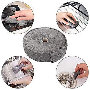 AConnet Grade 0000 Steel Wool 5lb Steel Wool Roll Steel Wool 0000 for Cleaning, Remove Rust, Buffing Wood and Metal Finishes
