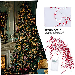 Uonlytech 1pc Light Post Christmas Hanging Light Pearl Beads Lights Birthday Hanging Decorations Berry Beaded Garland Lights Pathway Light Umbrella Pole Light Pearl Chain Fairy Plastic