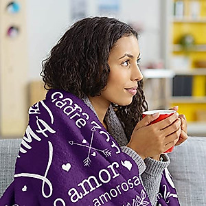 Gevuto Regalos para Mama Blankets, Mom Gifts for Mothers Day, Hispanic Gifts for Mom from Daughter, Birthday Gifts for Mom Throw 50"X60", Regalos De Navidad para Mujer, Moms Birthday Gift Ideas